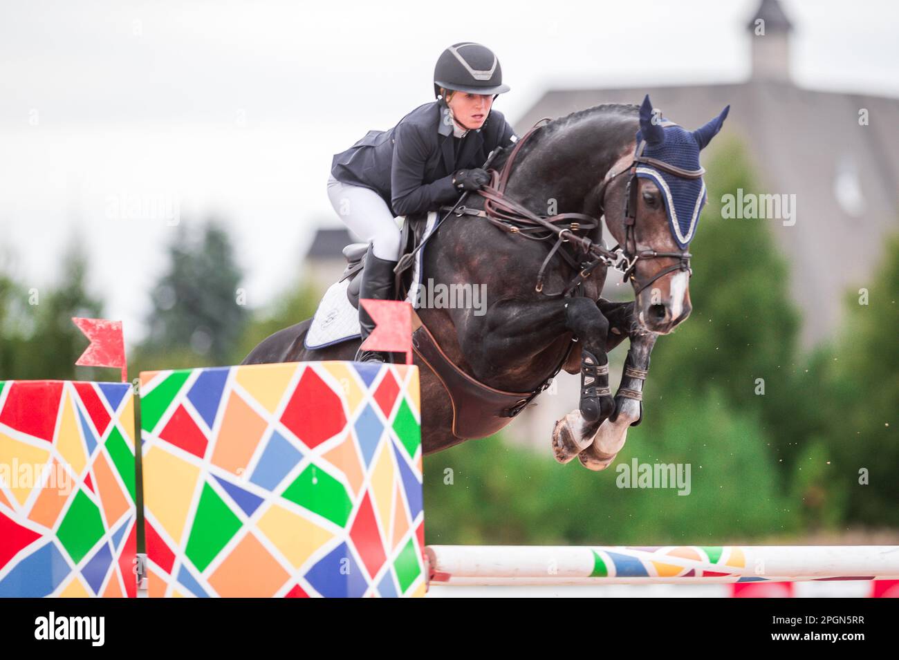Ali Ramsay, 2022 Canadian Show Jumping Champion shown competing during ...