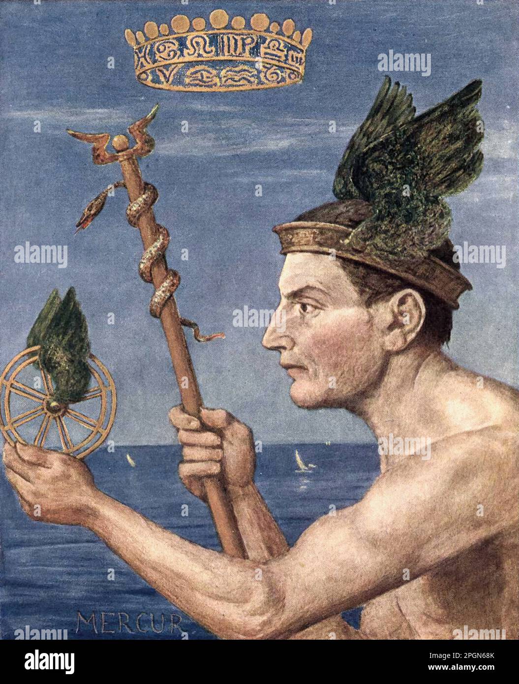 Thoma Hans - The Planets - Mercury - German School - 19th Century ...