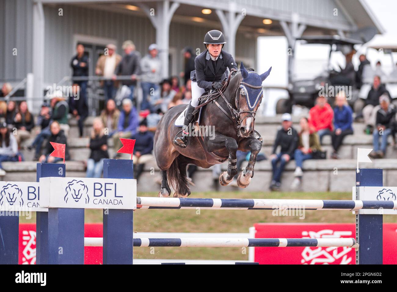 Ali Ramsay, 2022 Canadian Show Jumping Champion shown competing during ...