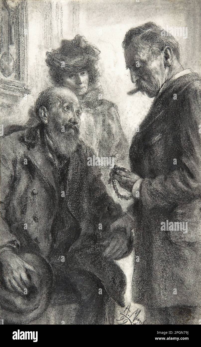 Menzel Adolph Von - Doctor and Patient - German School - 19th Century ...