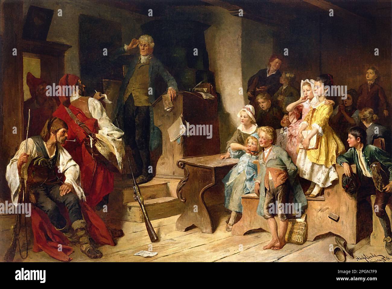 Eberle Adolf - the Interrupted Lesson - German School - 19th and Early ...