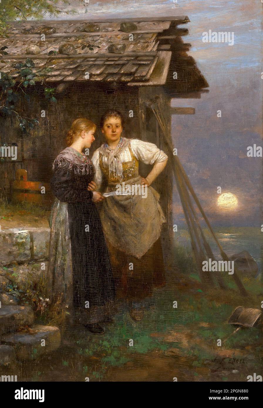 Engel Johann Friedrich - the Love Letter - German School - 19th Century ...