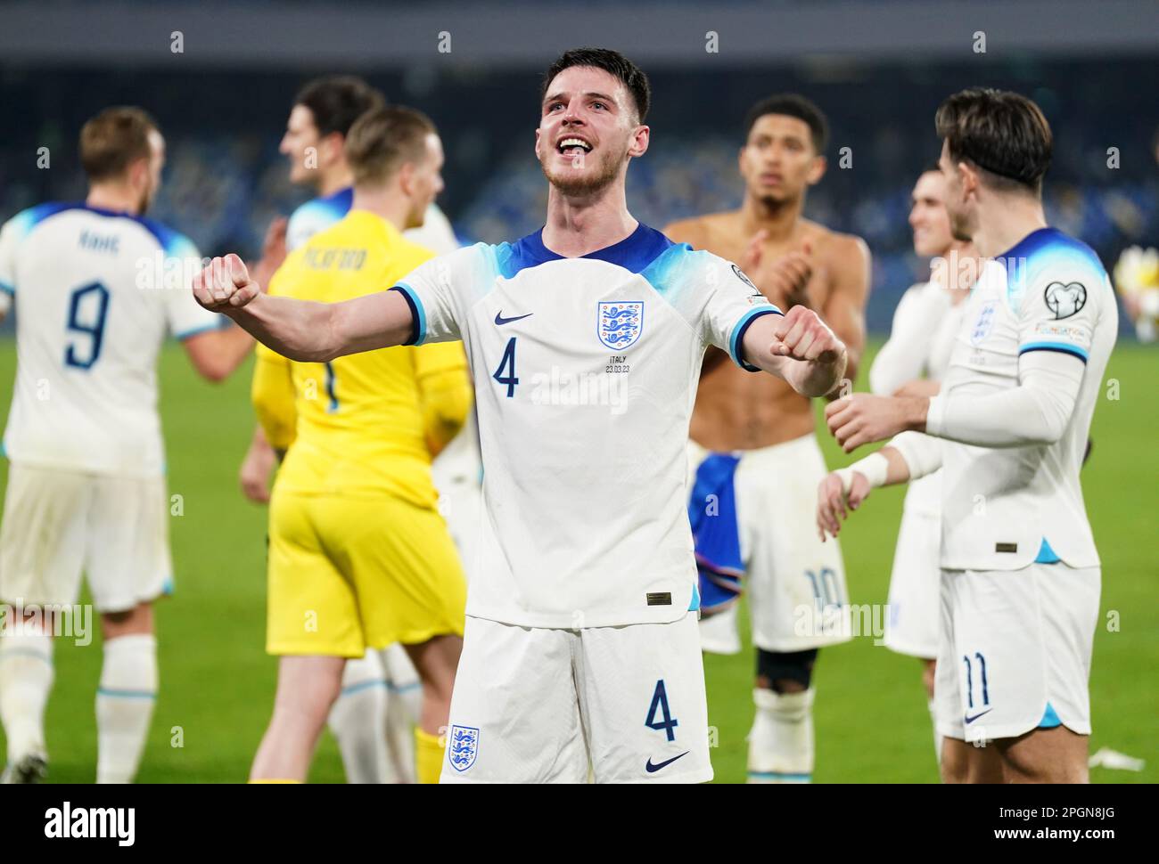 England's Declan Rice celebrates the win after the UEFA Euro 2024 ...