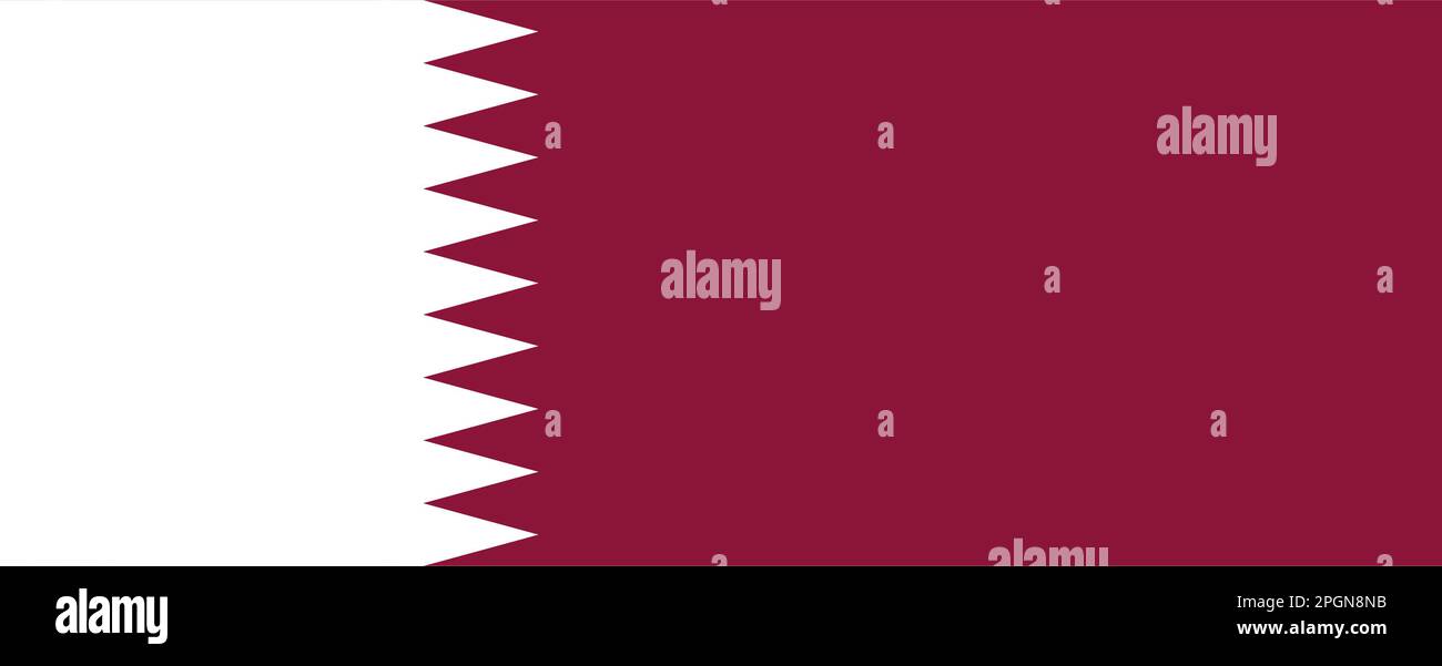 National flag of Qatar. Qatar flag with original color and proportion ...