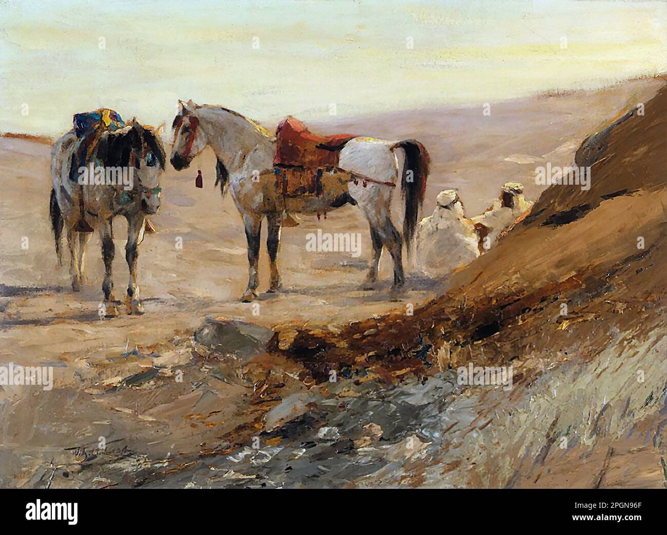 Kuhnert Wilhelm - Short Rest (Halt in the Desert) - German School ...