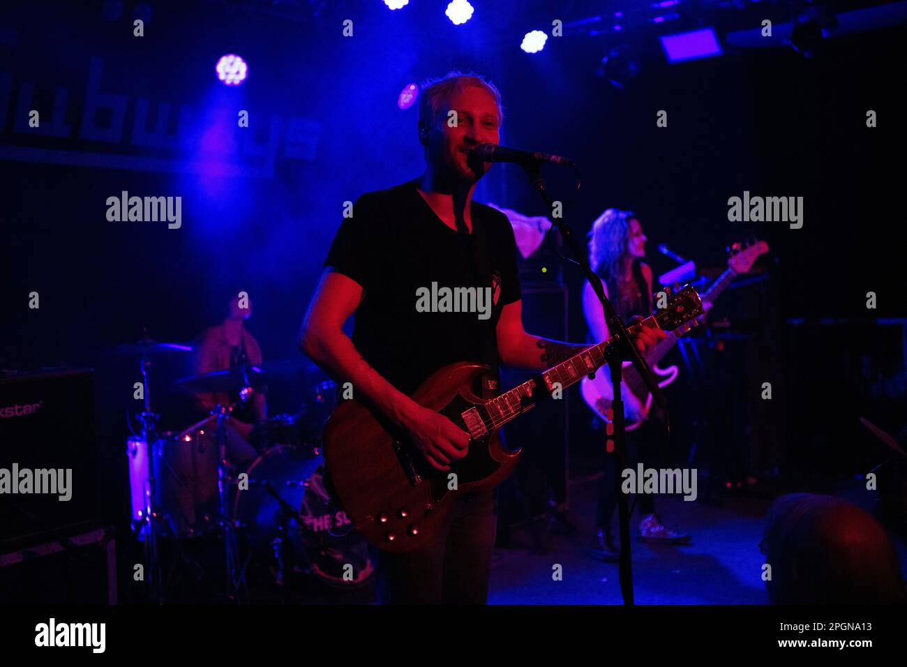 British indie rock band, The Subways, performing at the Frannz Club in ...