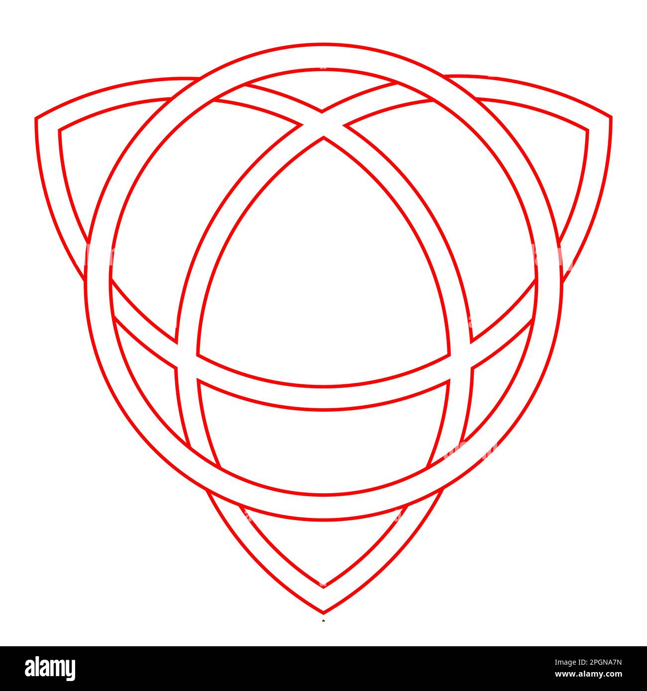 Red and white vector graphic of a pathways forming a continuous loop ...