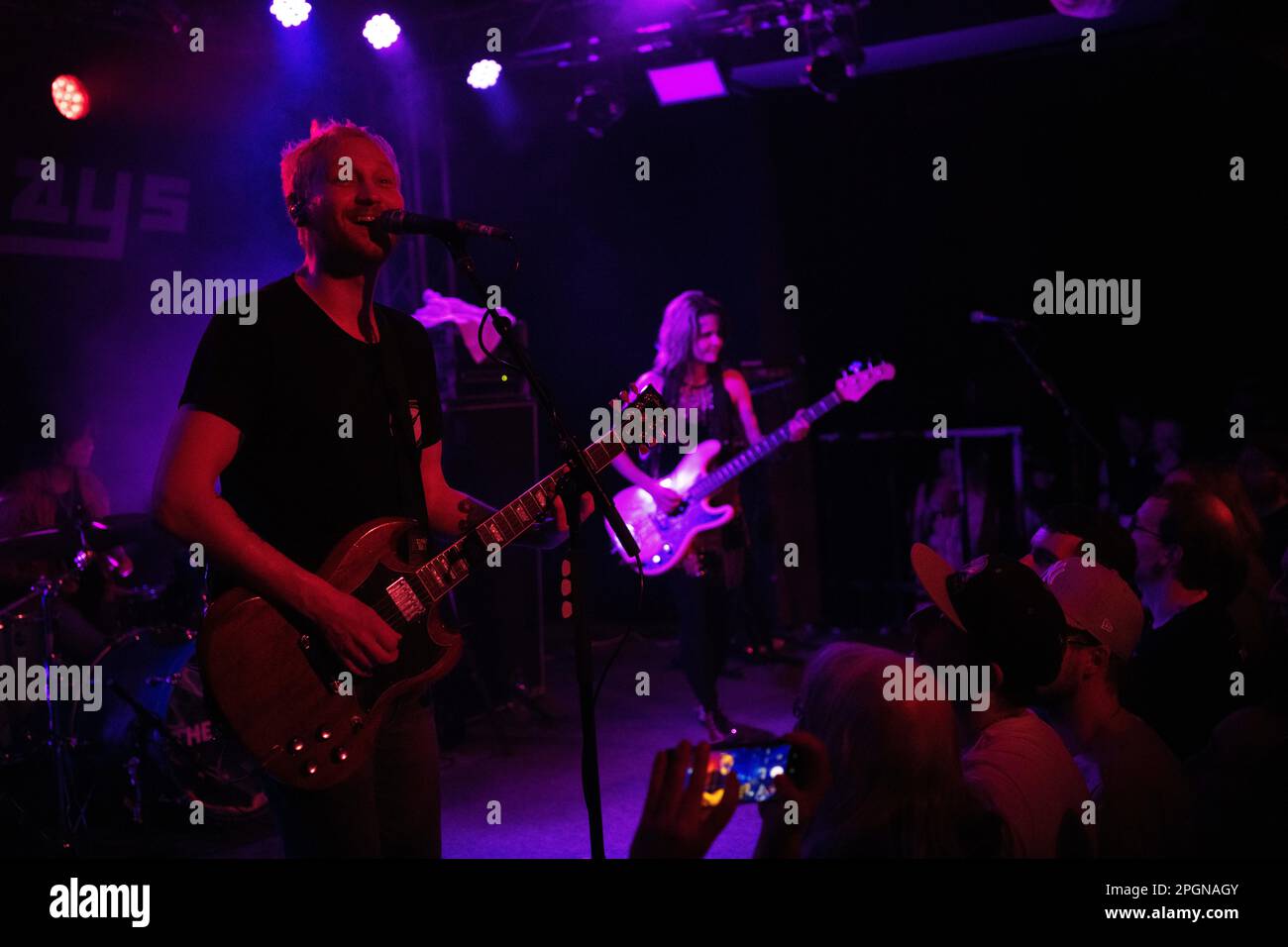 British indie rock band, The Subways, performing at the Frannz Club in ...
