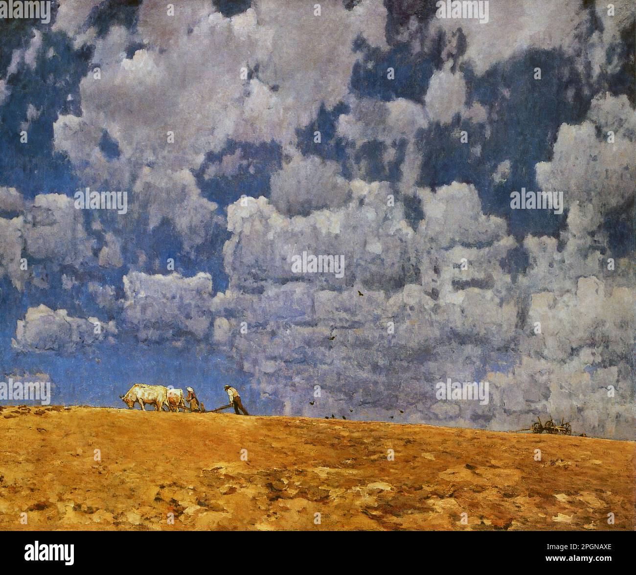 Bracht Eugen Felix Prosper - The Ploughman - German School - 19th and ...