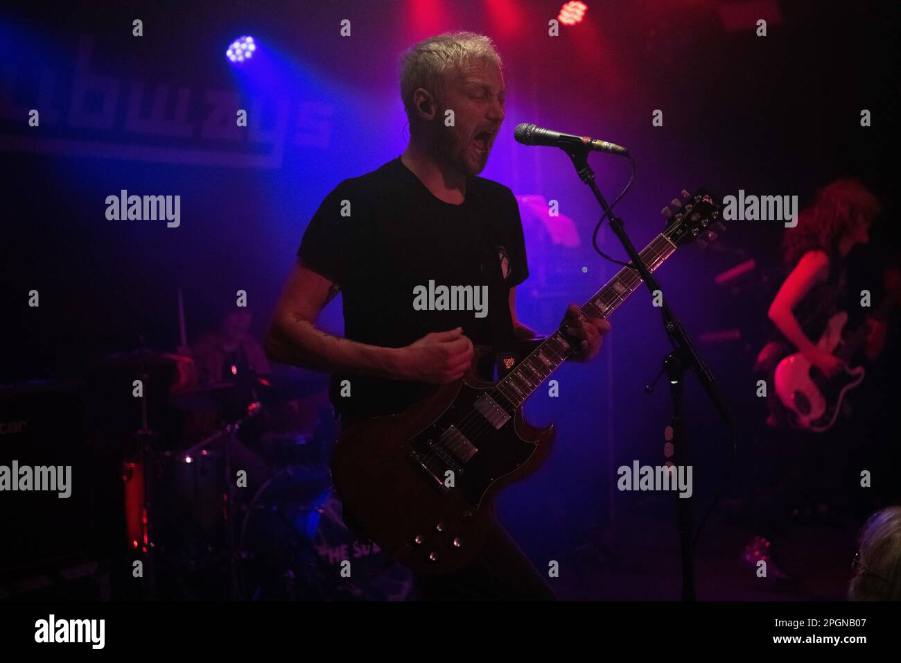 British indie rock band, The Subways, performing at the Frannz Club in ...