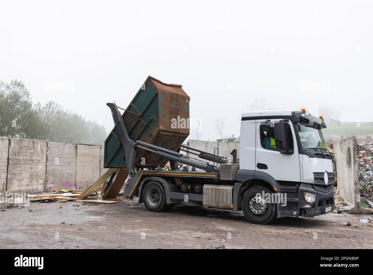 Landfill with trash and garbage polluting environment waiting to ...