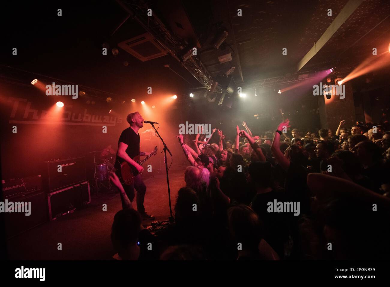 British indie rock band, The Subways, performing at the Frannz Club in ...