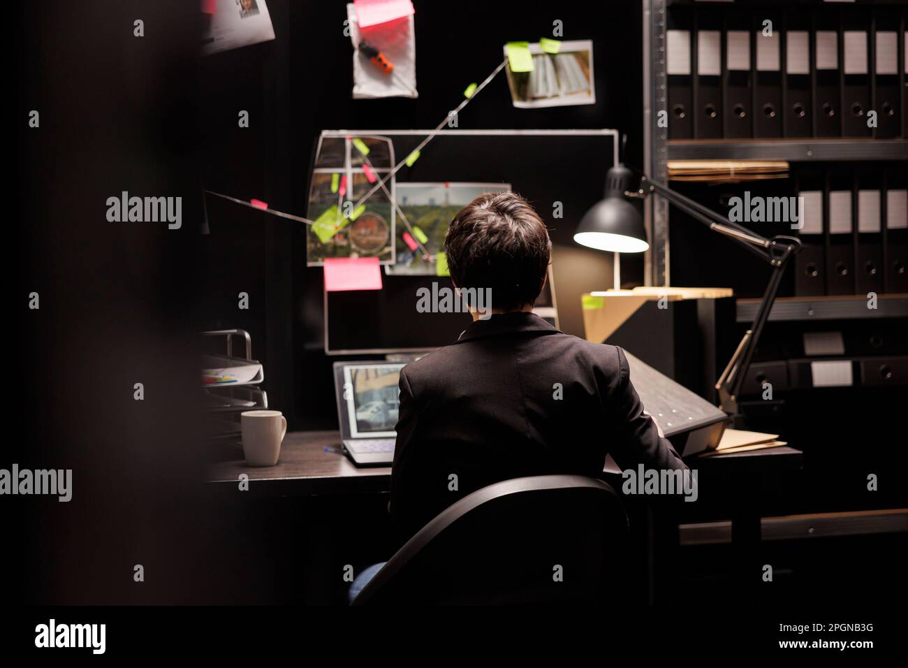 Fbi Agent Working At Missing Case Analyzing Police Evidence Checking Crime Investigation Report