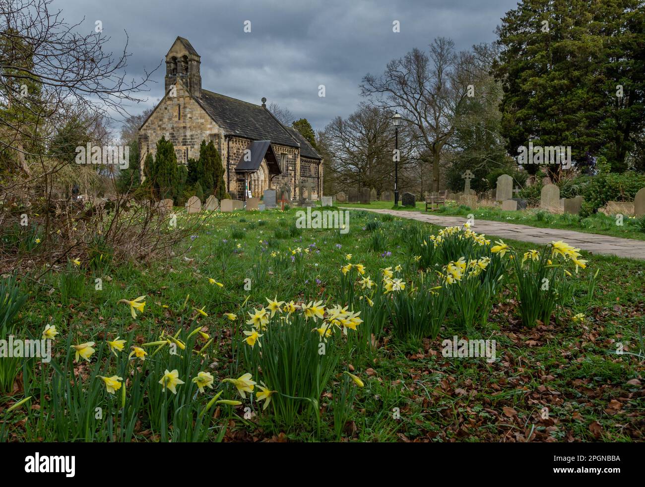 Adel Parish Church of St John the Baptist, Leeds Stock Photo - Alamy