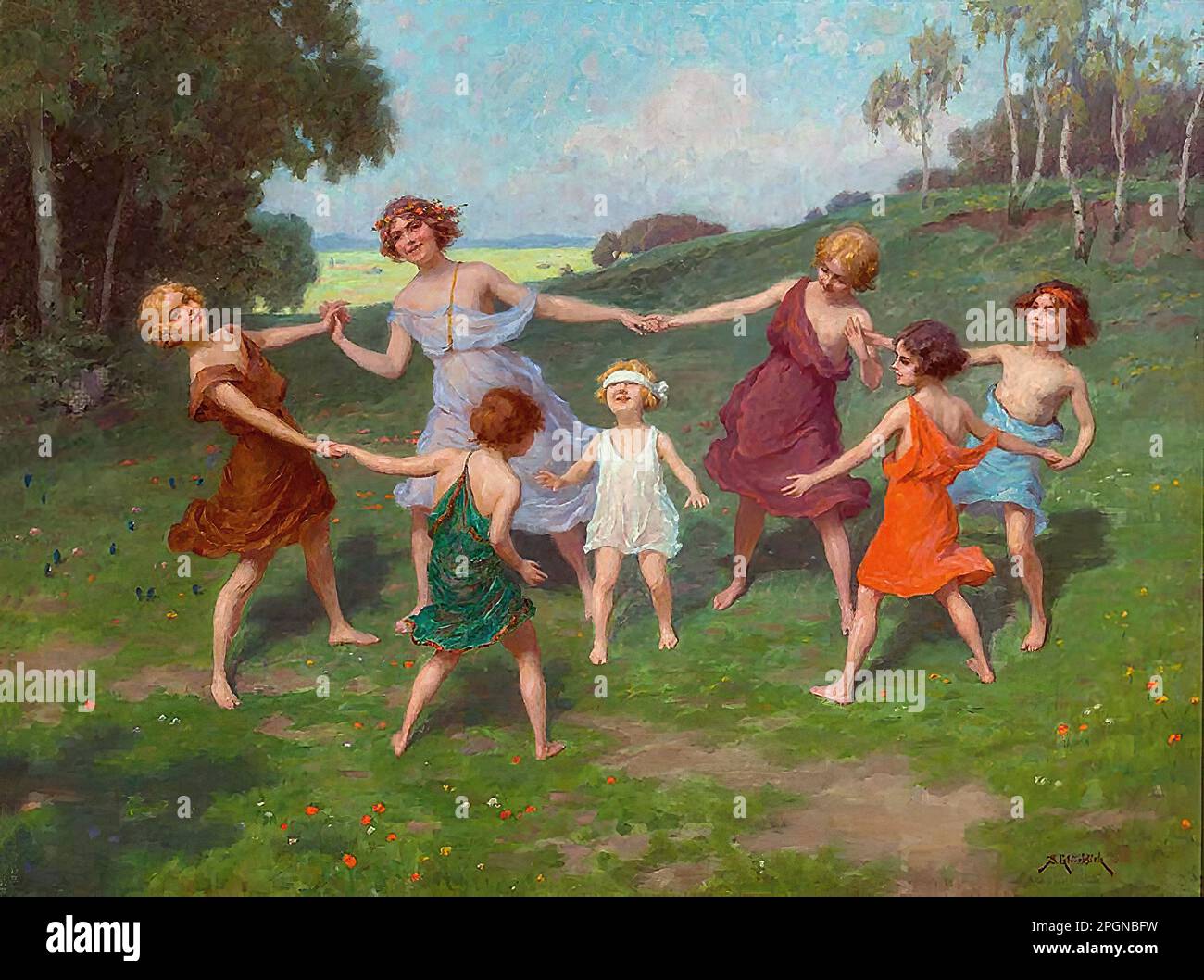 Happy Simon - Children's dance at the 'blinde cow' game - German School ...