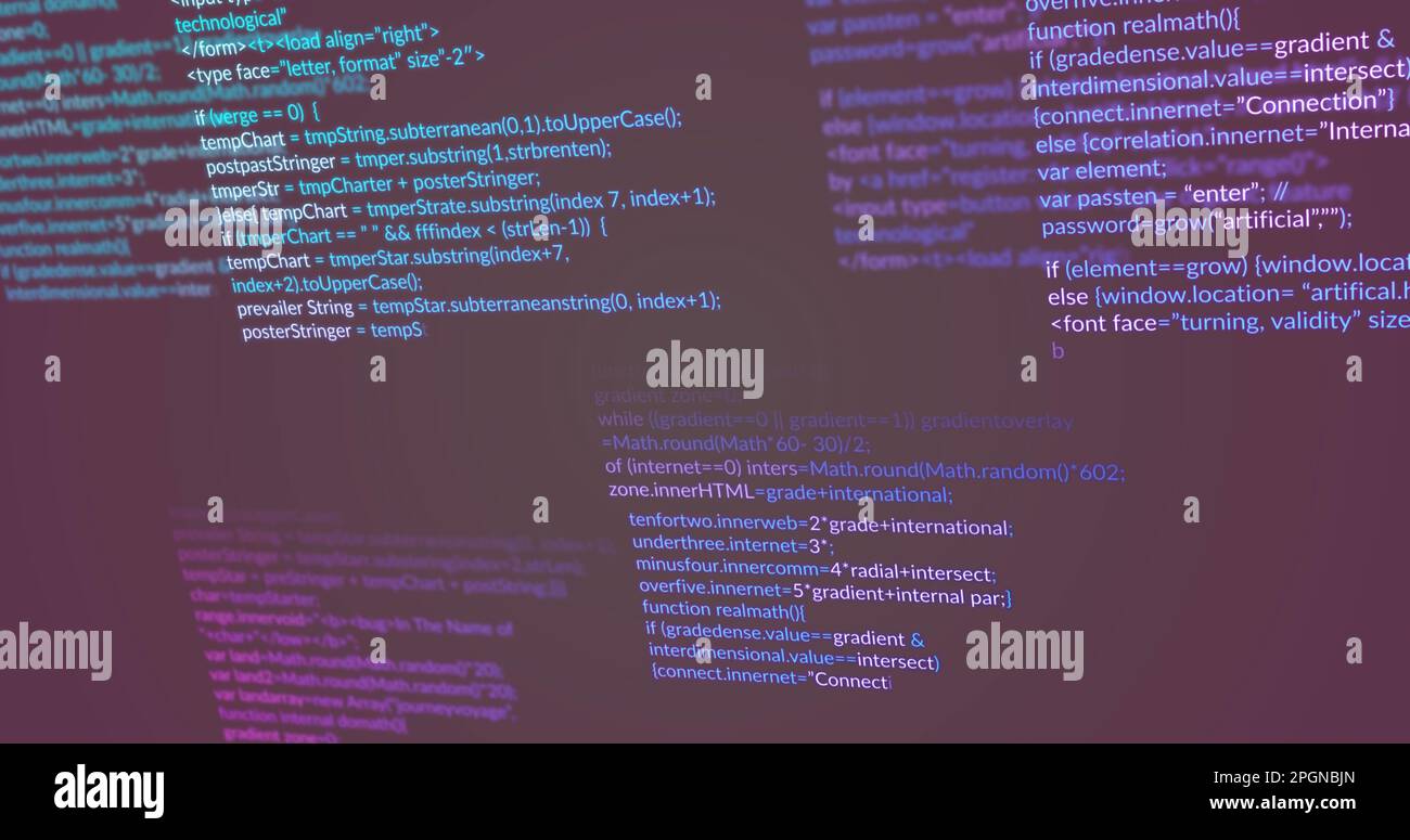 Image of computer data processing over dark background Stock Photo - Alamy