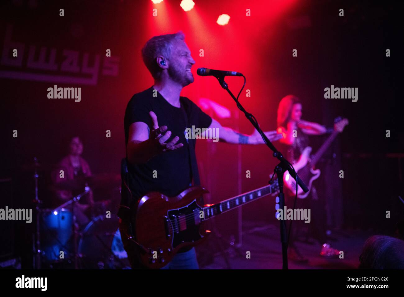 British indie rock band, The Subways, performing at the Frannz Club in ...