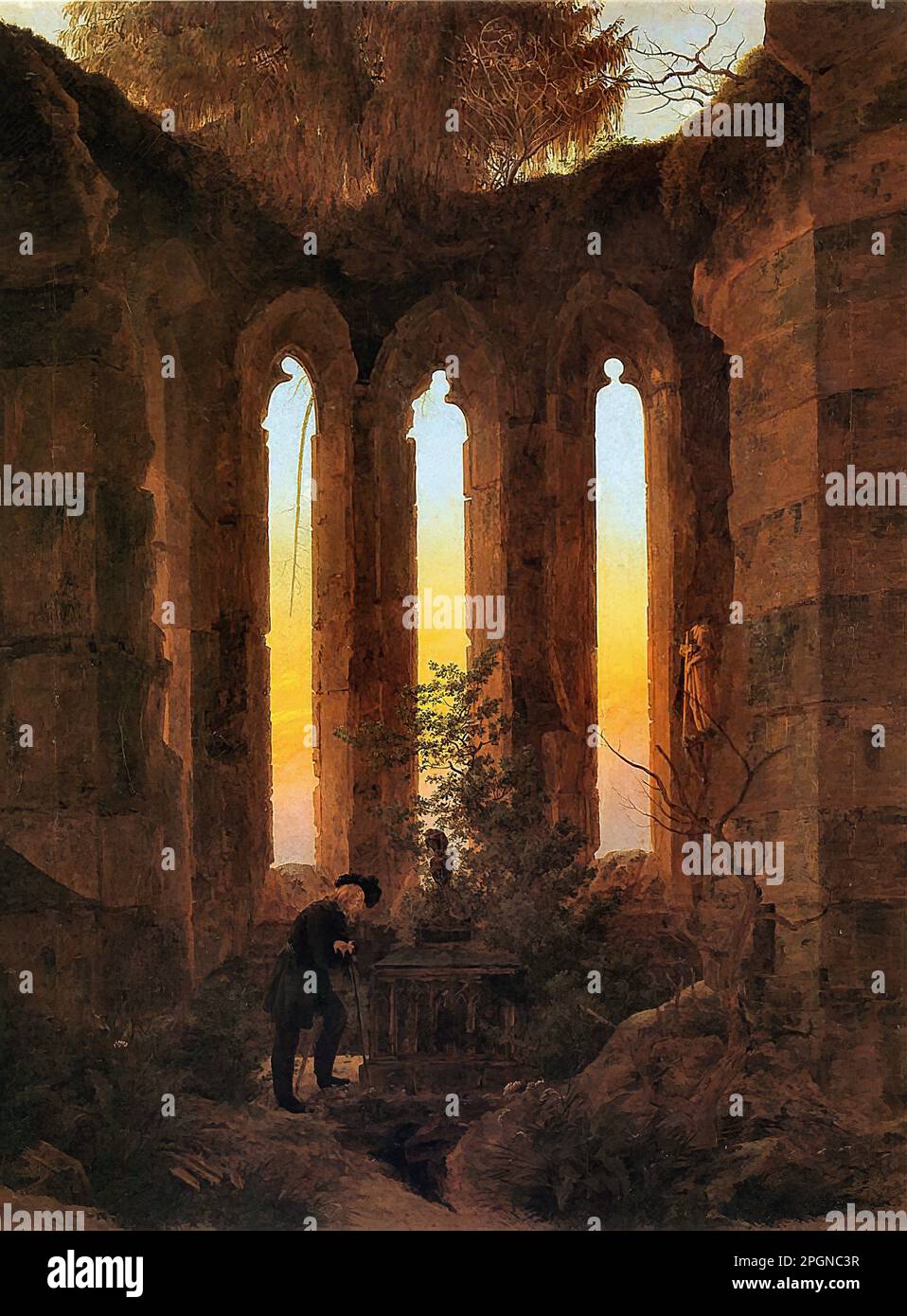 Friedrich Caspar David - Hutten's Grave - German School - 19th Century ...