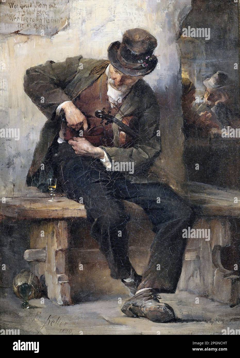 Keller Ferdinand - Village Musician - German School - 19th Century ...