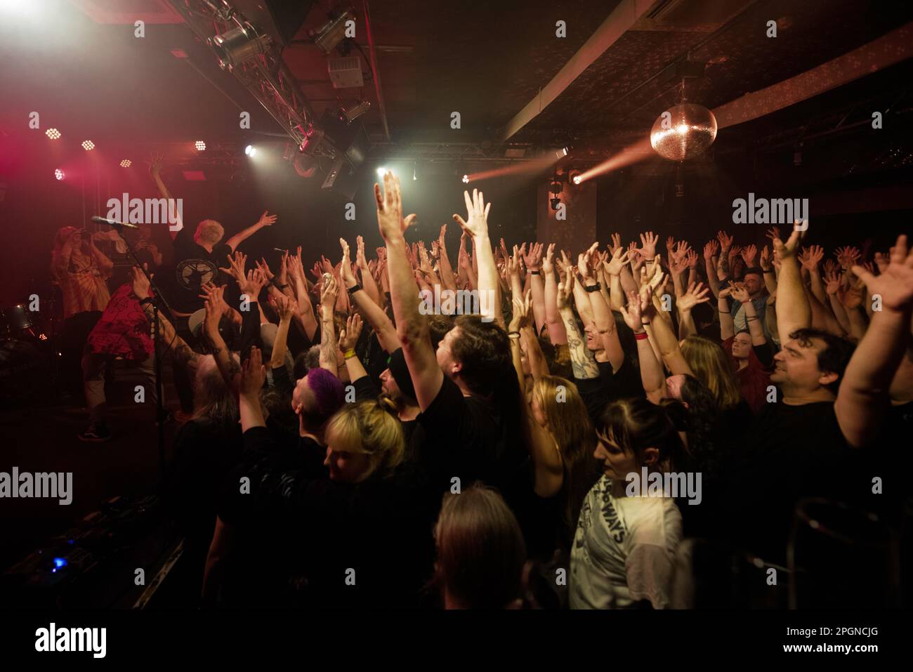 British indie rock band, The Subways, performing at the Frannz Club in ...