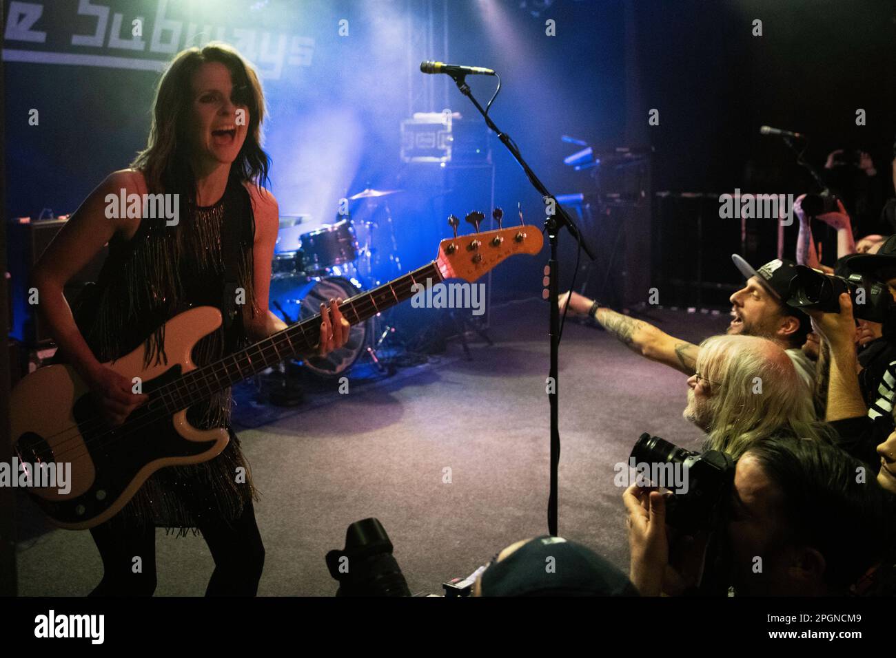 British indie rock band, The Subways, performing at the Frannz Club in ...