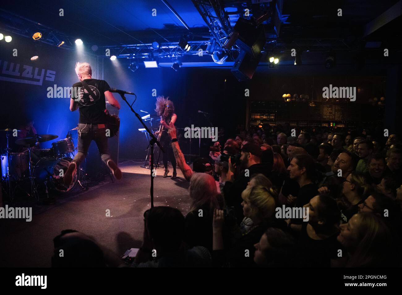 British indie rock band, The Subways, performing at the Frannz Club in ...