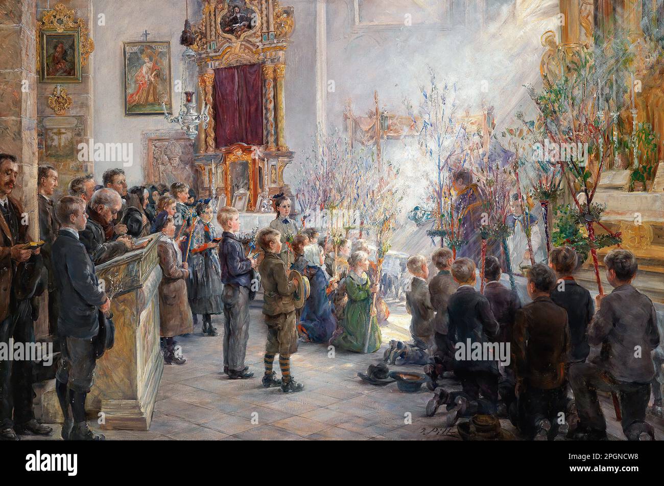 Piltz Otto - Palm Sunday - German School - 19th and Early 20th Century ...