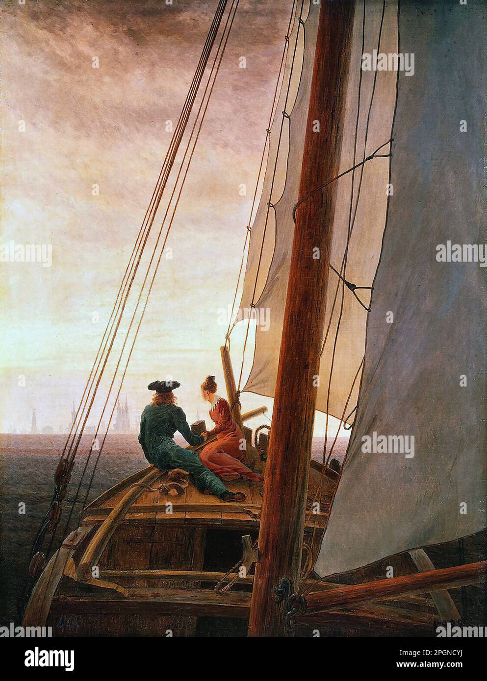 Friedrich Caspar David - On the sailor 1 - German School - 19th Century ...