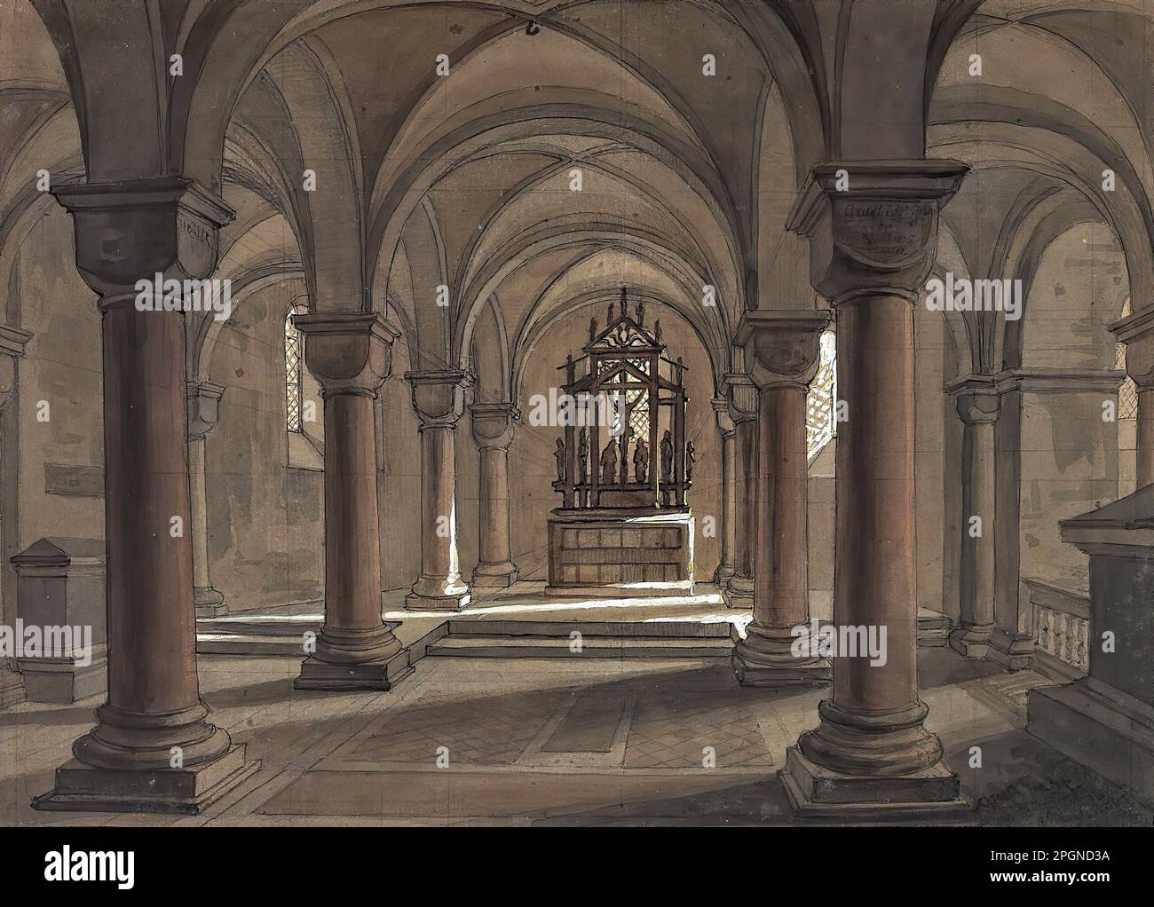 Quaglio Simon - the Crypt of the Church of Saint Gereon in Cologne ...