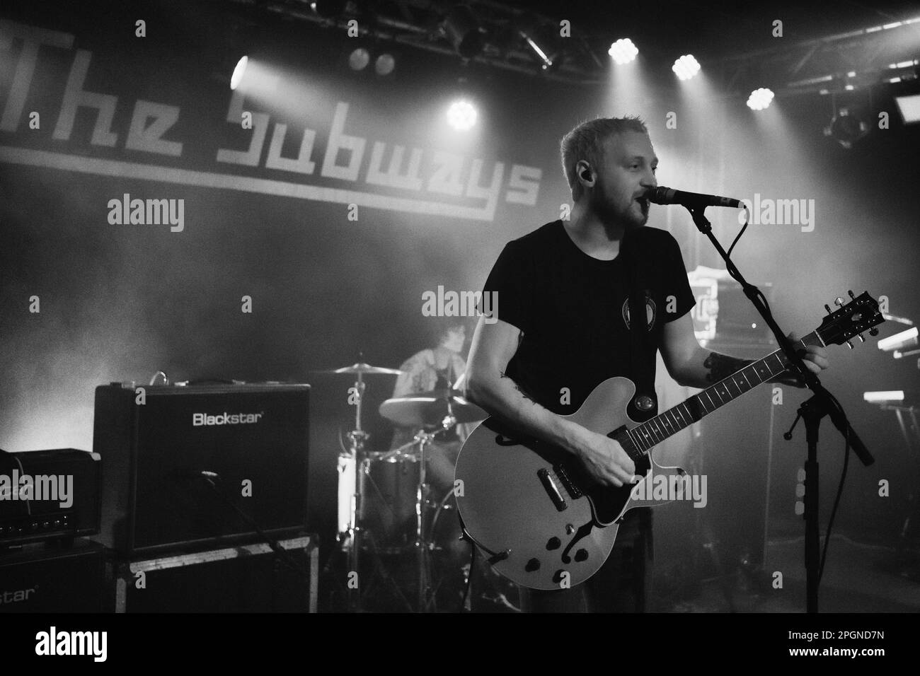 British indie rock band, The Subways, performing at the Frannz Club in ...