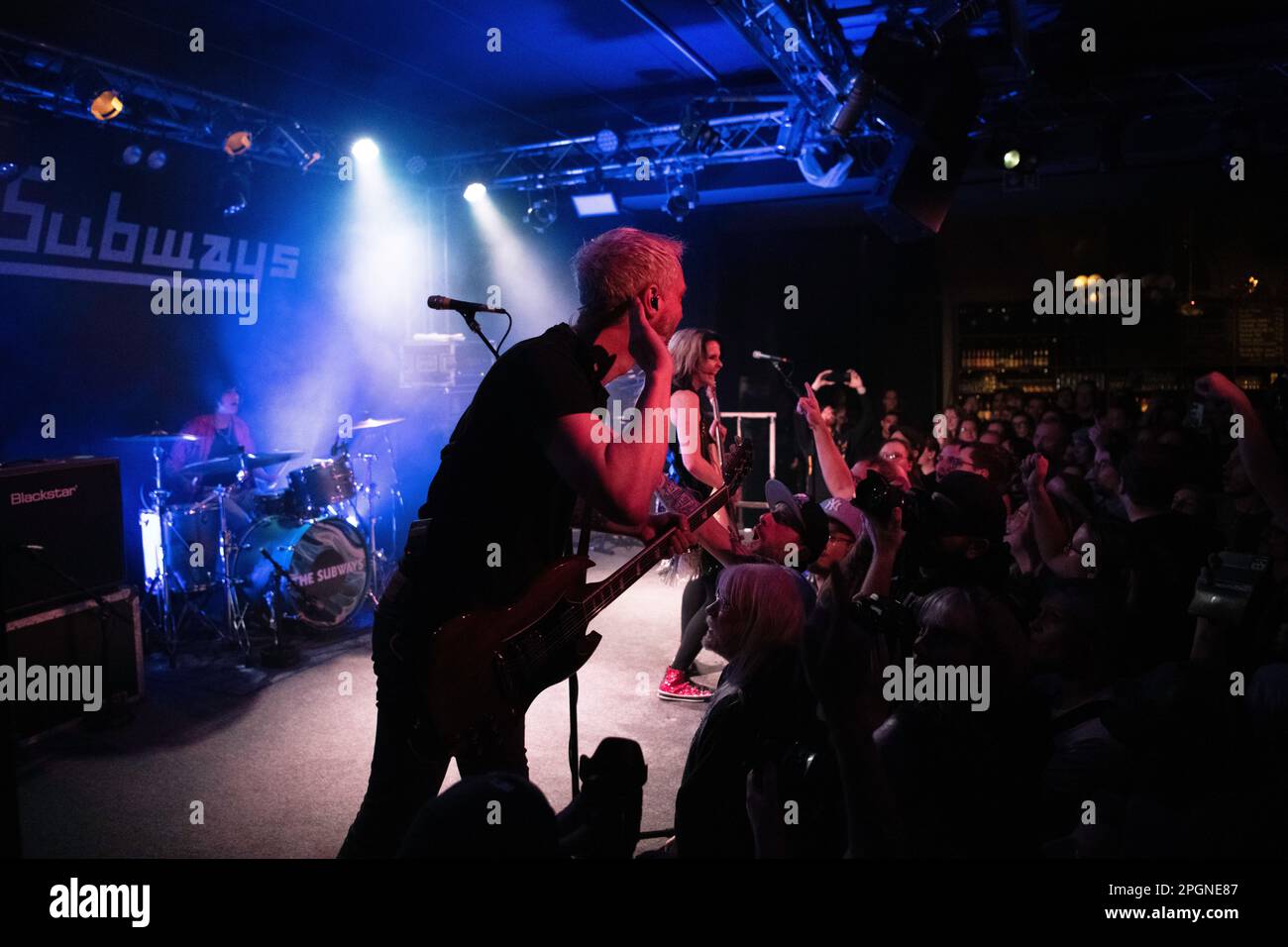British indie rock band, The Subways, performing at the Frannz Club in ...