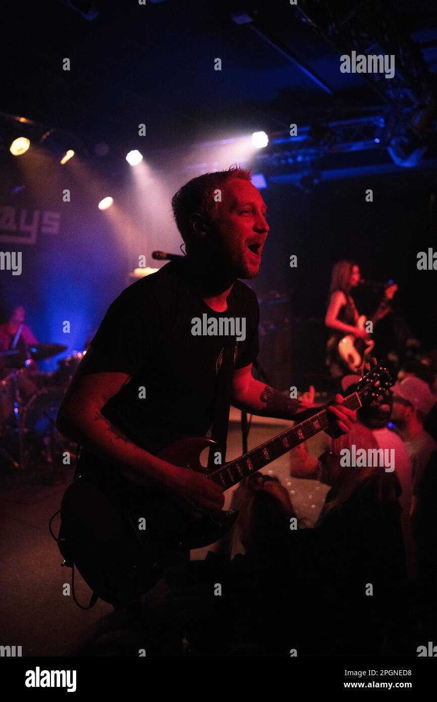 British indie rock band, The Subways, performing at the Frannz Club in ...