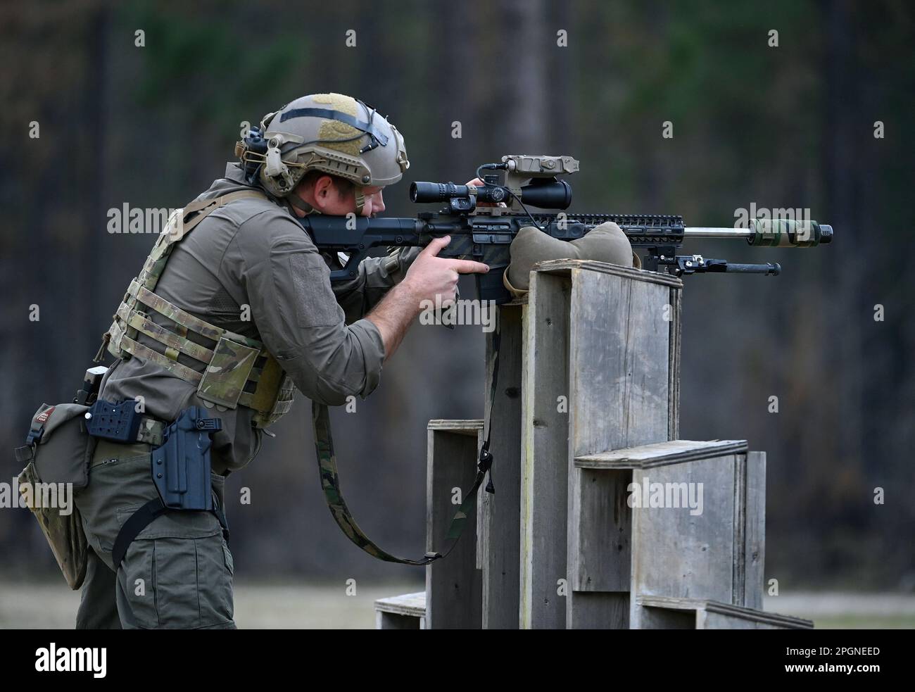 A competitor in the United States Army Special Operations Command ...