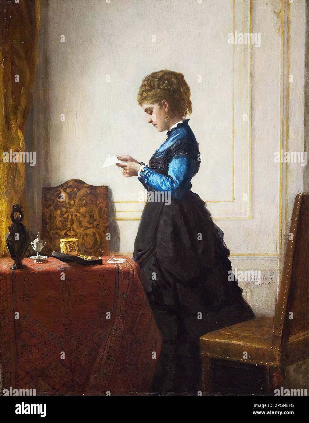 Paulsen Fritz - Letter reader at the window - German School - 19th ...