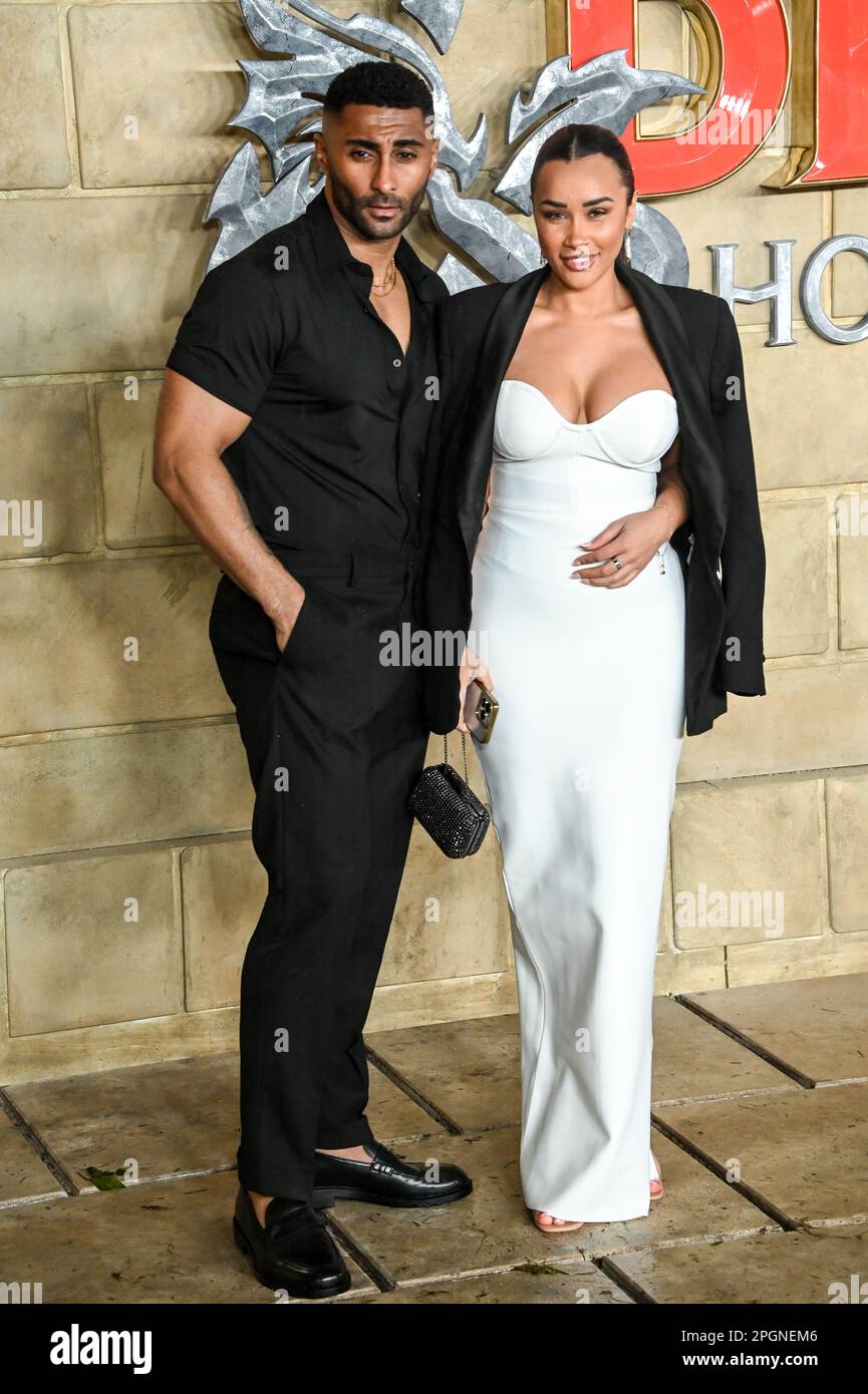 Clint Gordon and Sian Gabbidon attends UK Premiere of Dungeons ...