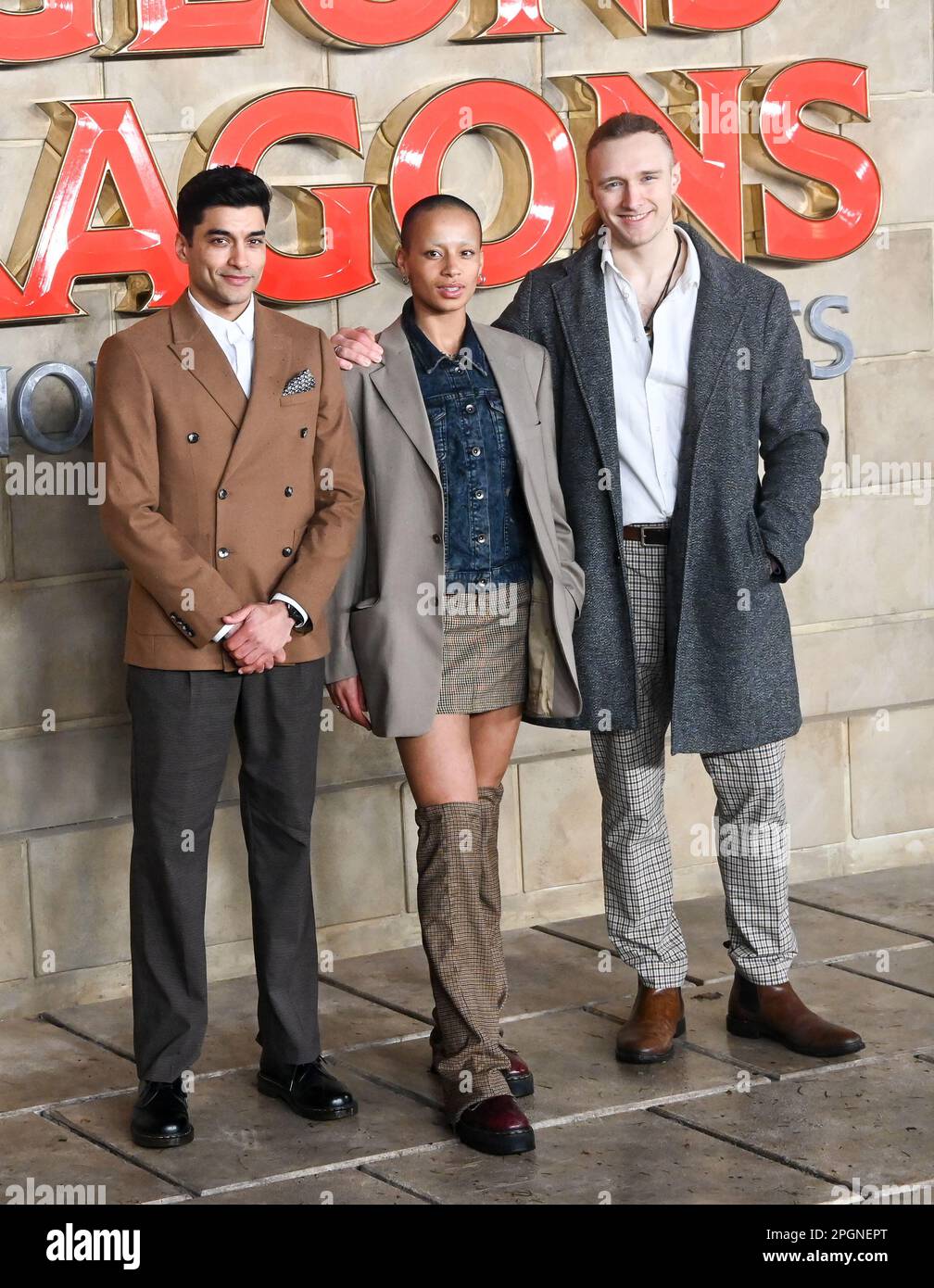 Edgar Abram (R) and guests attends UK Premiere of Dungeons & Dragons ...