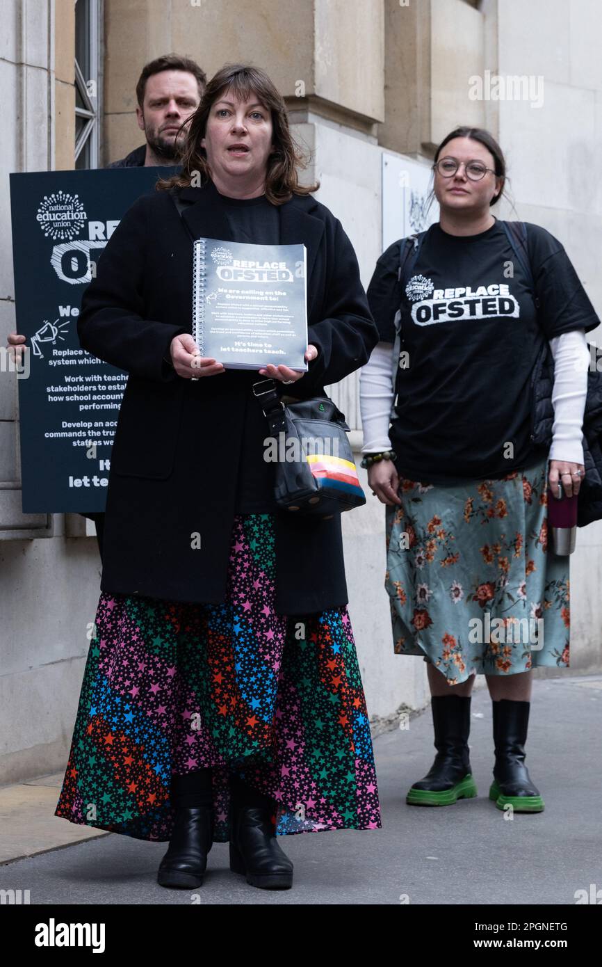 London, UK. 23rd March, 2023. Niamh Sweeney (c), Deputy General ...