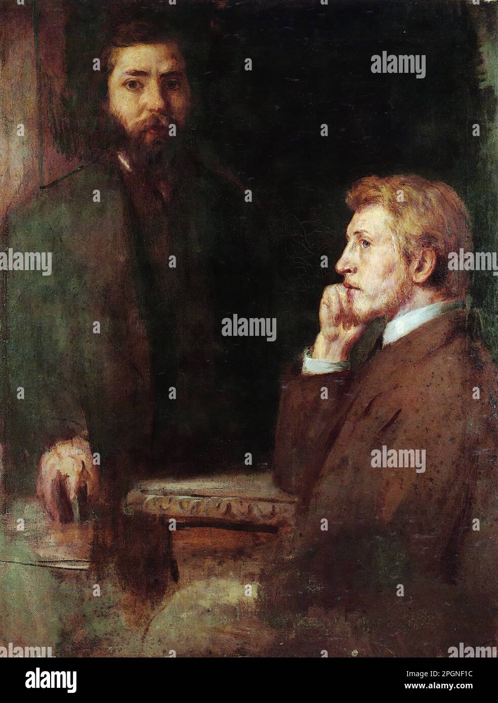 Marees Hans Von - Portrait of Hildebrand And Grant - German School ...