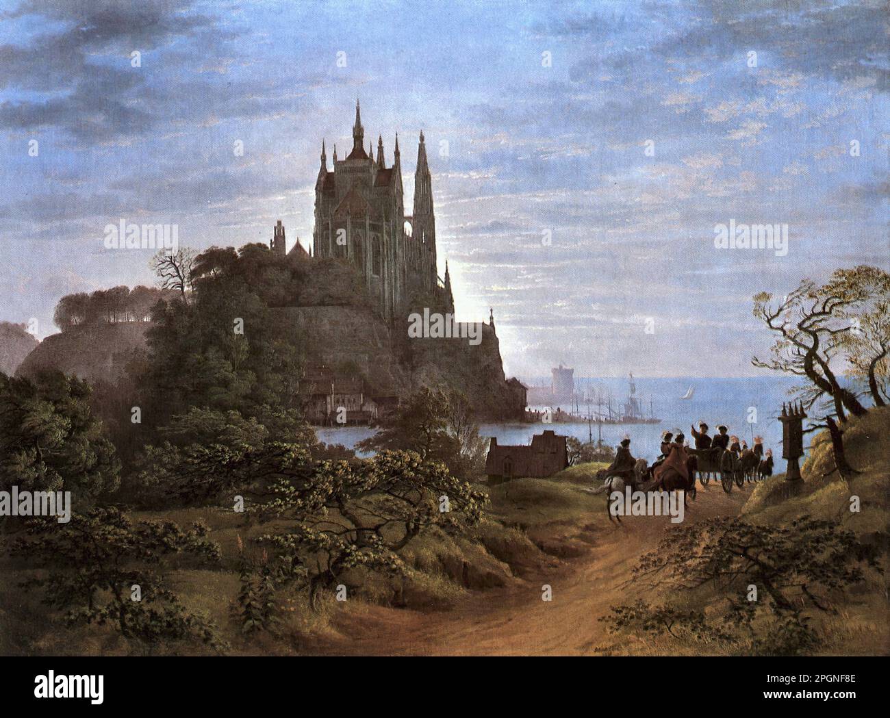 Gothic church on a rock by the sea hi-res stock photography and images ...