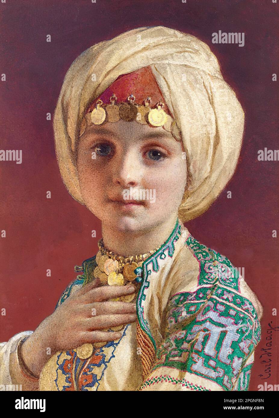 Hague Carl - Portrait of a Child - German School - 19th Century - Haag ...