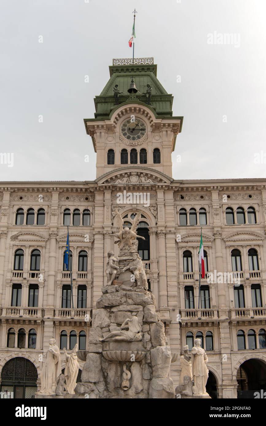Unity of Italy Square in Trieste, Italy Stock Photo - Alamy