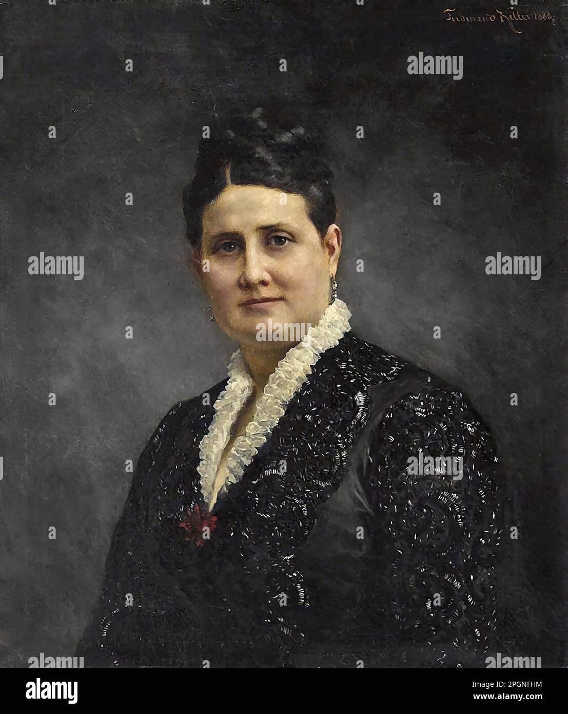 Keller Ferdinand - Portrait of a Lady - German School - 19th Century ...