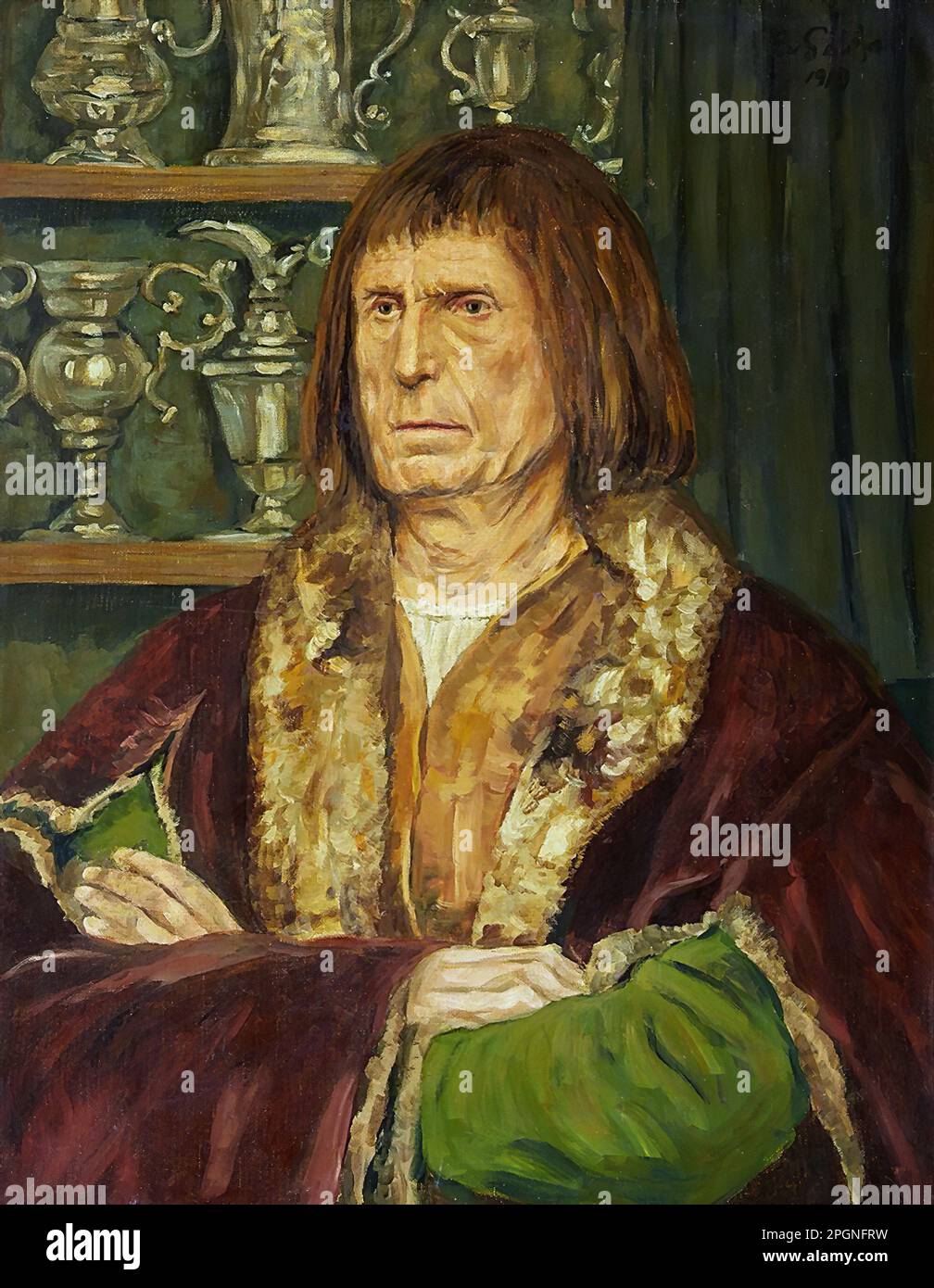 Gebhardt Eduard Von - Portrait of a Gentleman in Renaissance Costume ...