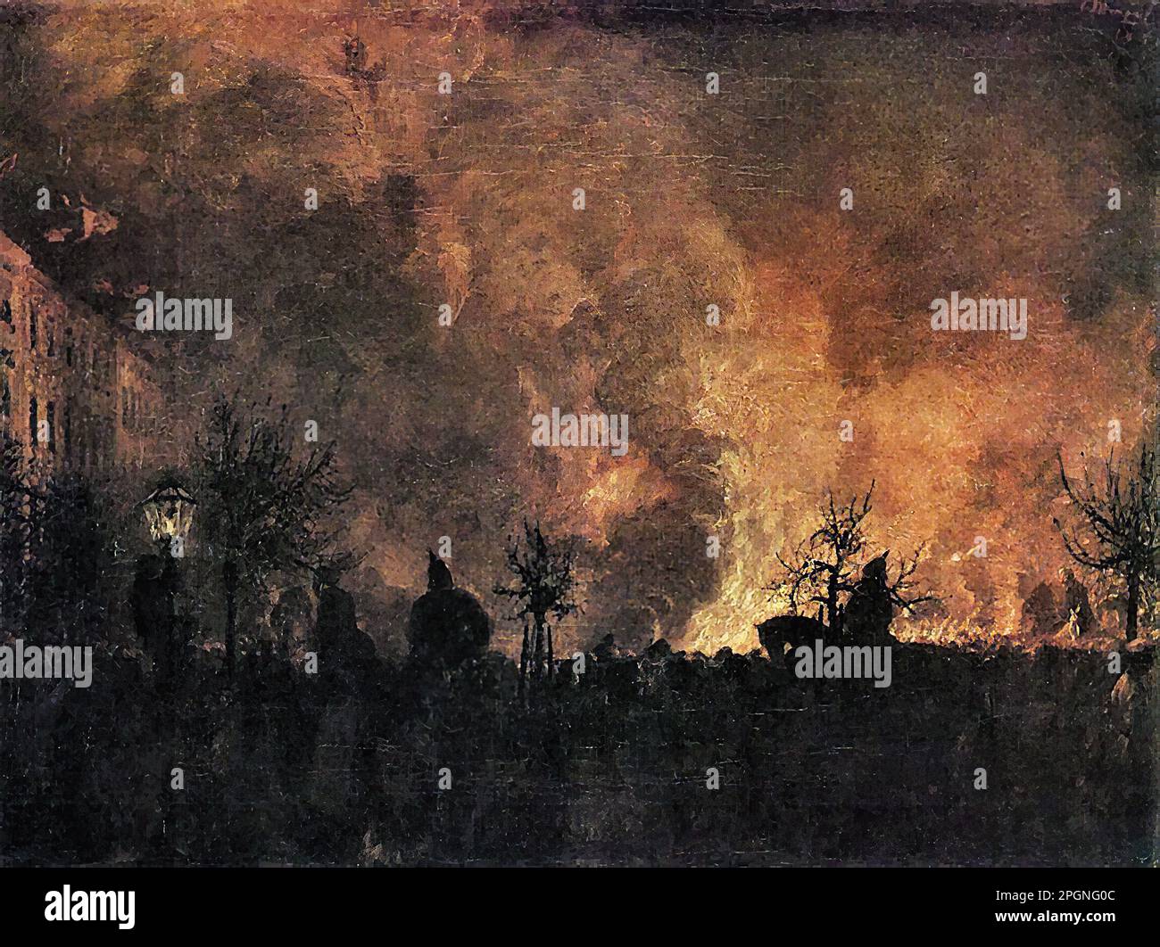 Menzel Adolph Von - Berlin Askaner Platz After A Torchlight Procession ...