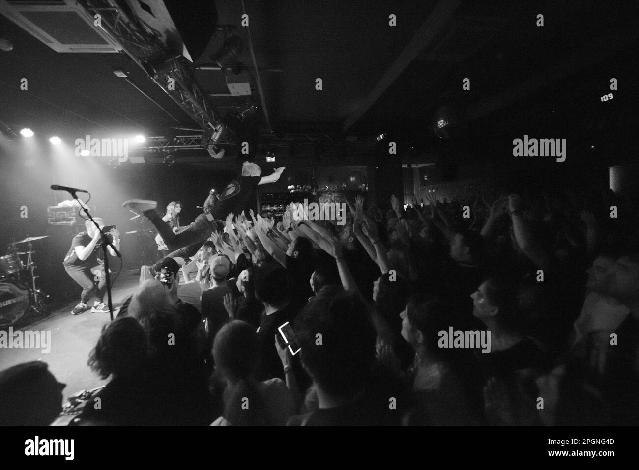 British indie rock band, The Subways, performing at the Frannz Club in ...
