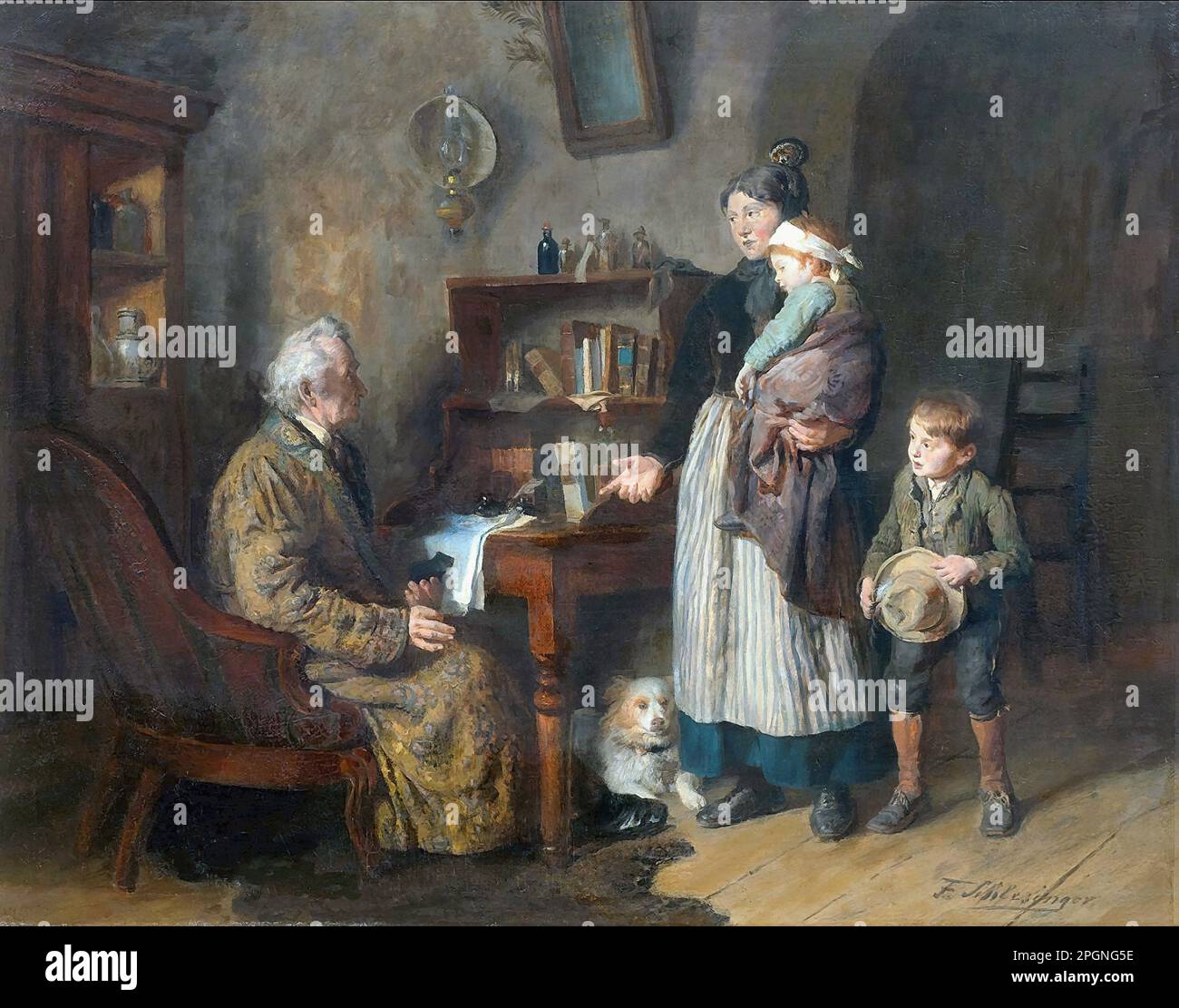 Schlesinger Felix - Visiting the Doctor - German School - 19th and ...