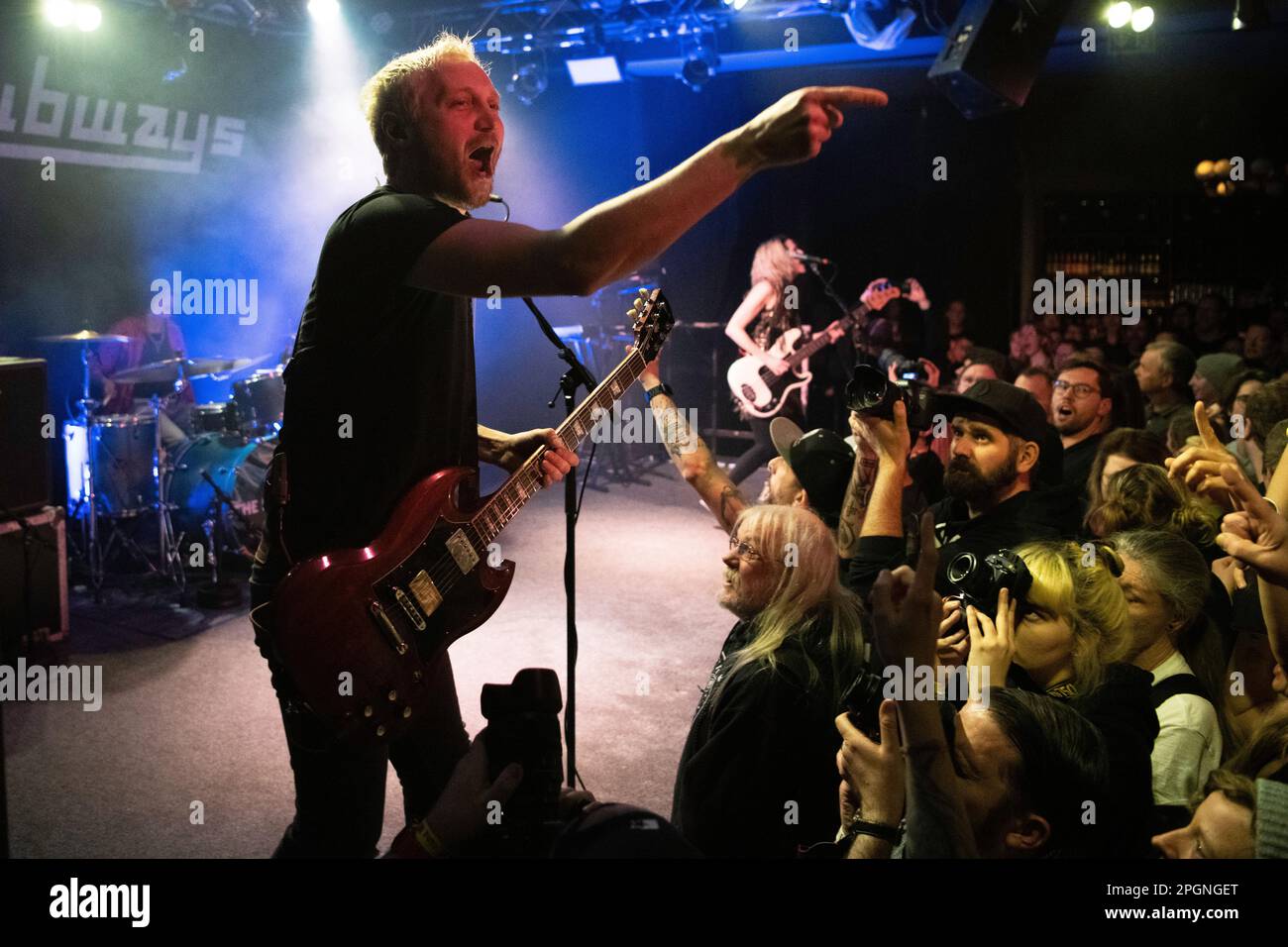 British indie rock band, The Subways, performing at the Frannz Club in ...