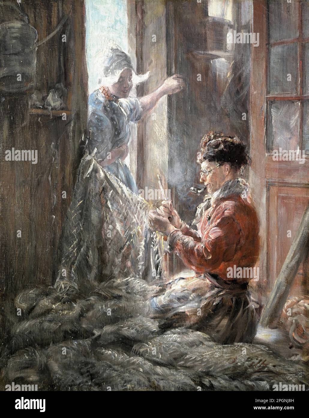 Piltz Otto - Nice Boats Volendam - German School - 19th Century - Piltz ...