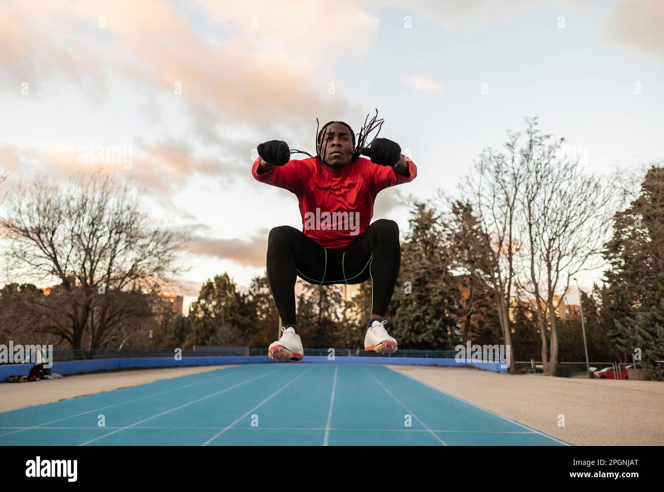 Athlete jump exercise hi-res stock photography and images - Alamy