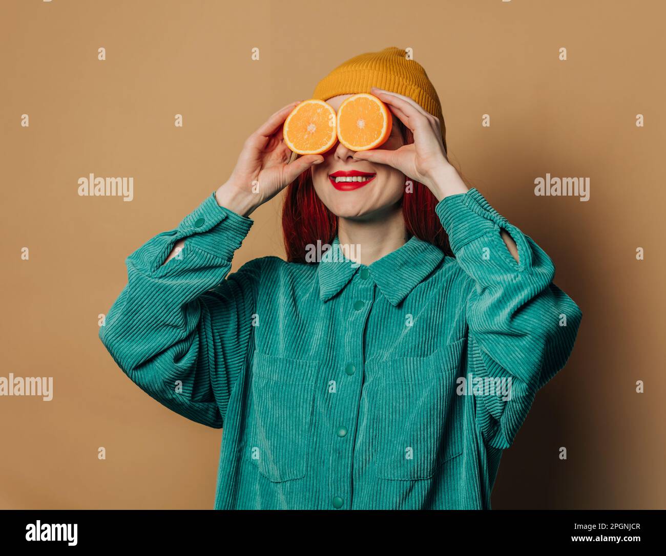 Woolly hat over eyes hi-res stock photography and images - Alamy